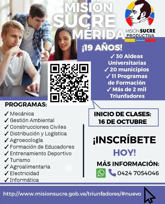 Misión sucre: tu puerta a la educación superior | Mi Mundo por el Mundo